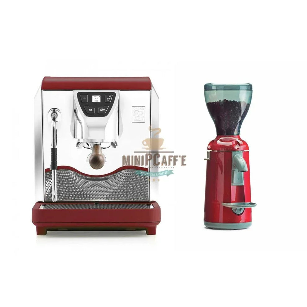 Nuova Simonelli OSCAR Mood Espresso Machine & Grinta Grinder Red ...